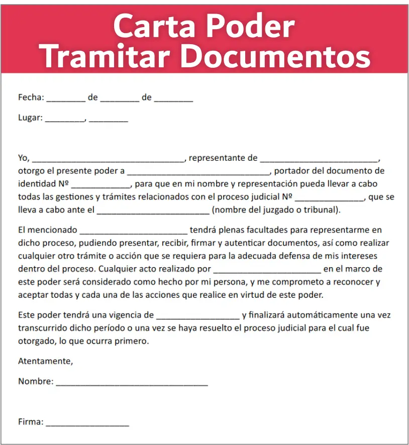 Carta Poder para Trámites | Tipos y Ejemplos para Descargar