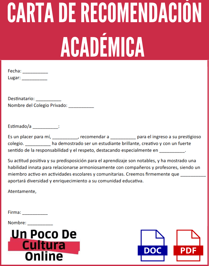 Carta de Recomendación Laboral | Ejemplos en Word y PDF