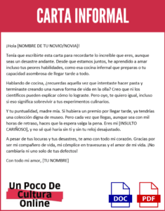 Carta Informal | Ejemplos y Modelos Gratis para Descargar