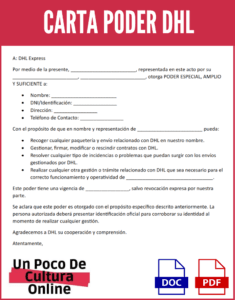 Carta Poder DHL | Modelos con Ejemplos para Descargar