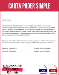 Carta Poder Simple | Modelos con Ejemplos Word Y PDF