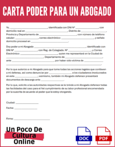 Carta Poder para un Abogado | Modelos para Descargar