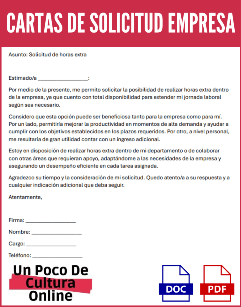 Cartas de Solicitud en una Empresa | Tipos y Ejemplos en Word y PDF