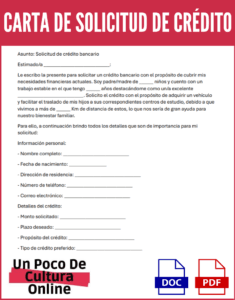 Carta de Solicitud de Crédito | Modelos y Ejemplos en Word y PDF
