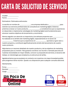 Carta de Solicitud de Servicio | Modelos y Ejemplos | Word y PDF